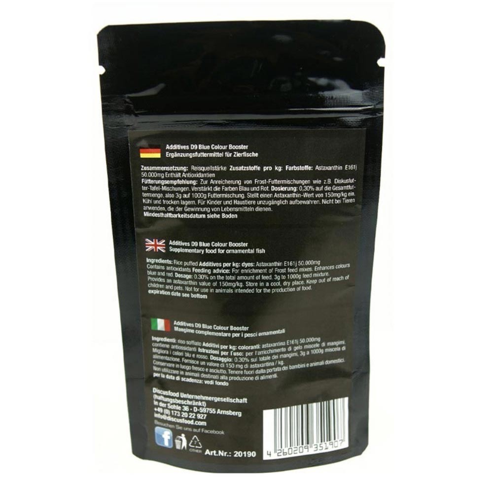 Discusfood D9 Blue Color Booster 50gr - intensifica la colorazione blu ...